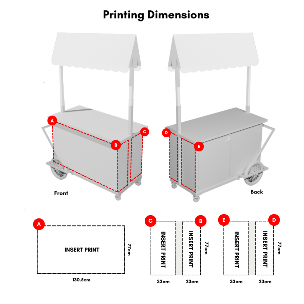 Customizable Print Push Cart - SG's Largest Push Cart Rental Platform