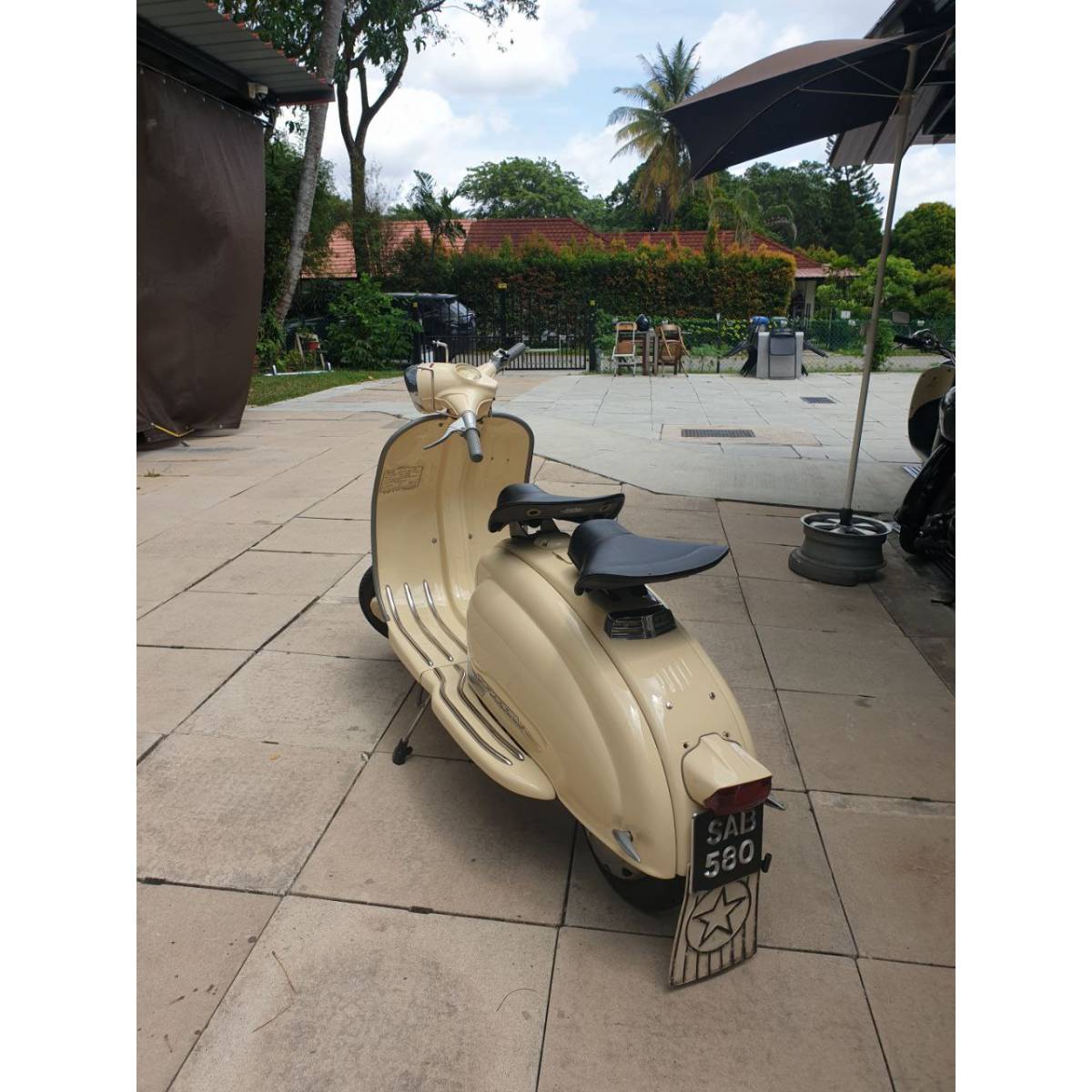 Beige Lambretta - Classic Vehicles and Vintage Bike Rentals in SG