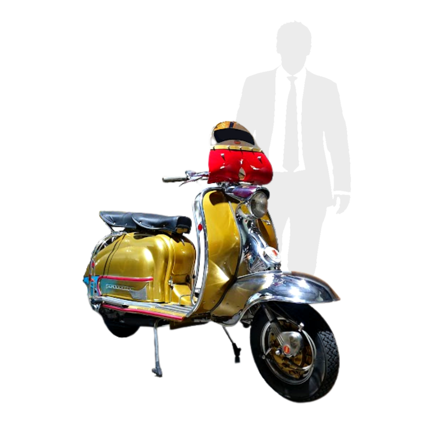 Chrome Gold Lambretta - Cool Classic Bikes and Vintage Bike Hire in SG