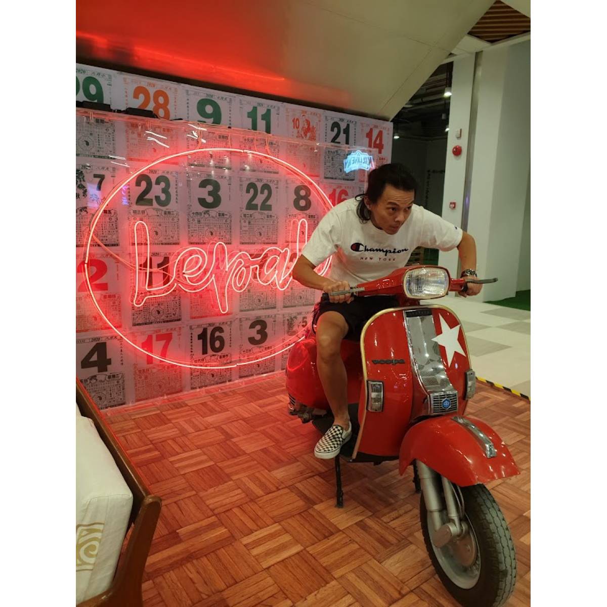 Red White Vespa - Vintage Bike Rentals as Visual Merchandising Display ...