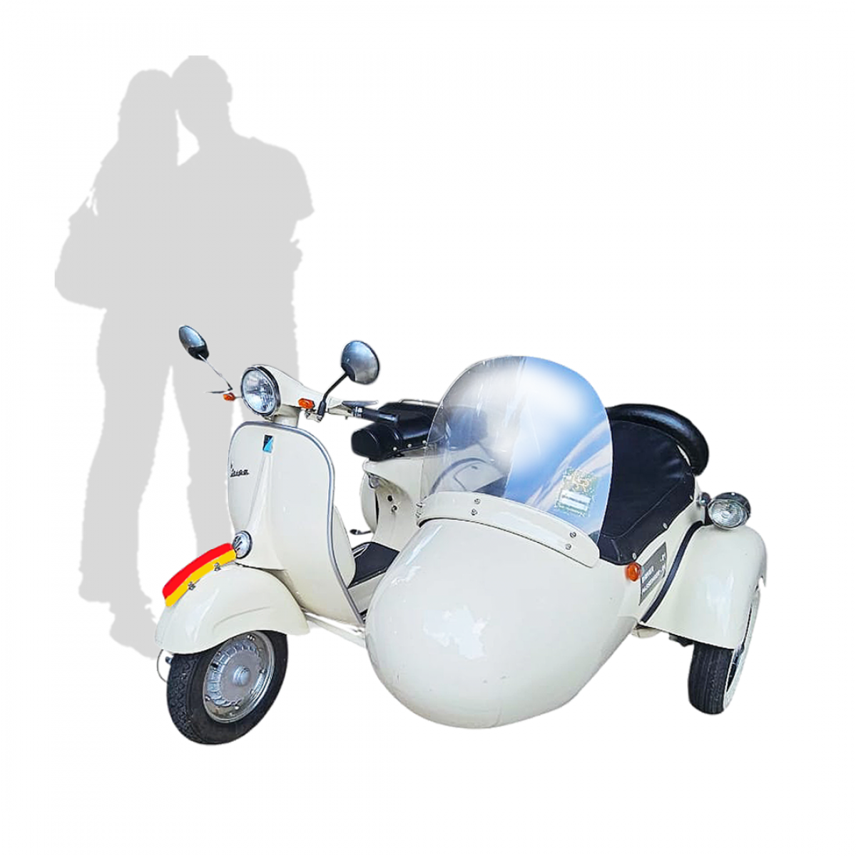 White Vespa with Sidecar - Best Vintage Bikes Rental and Hire Platform ...