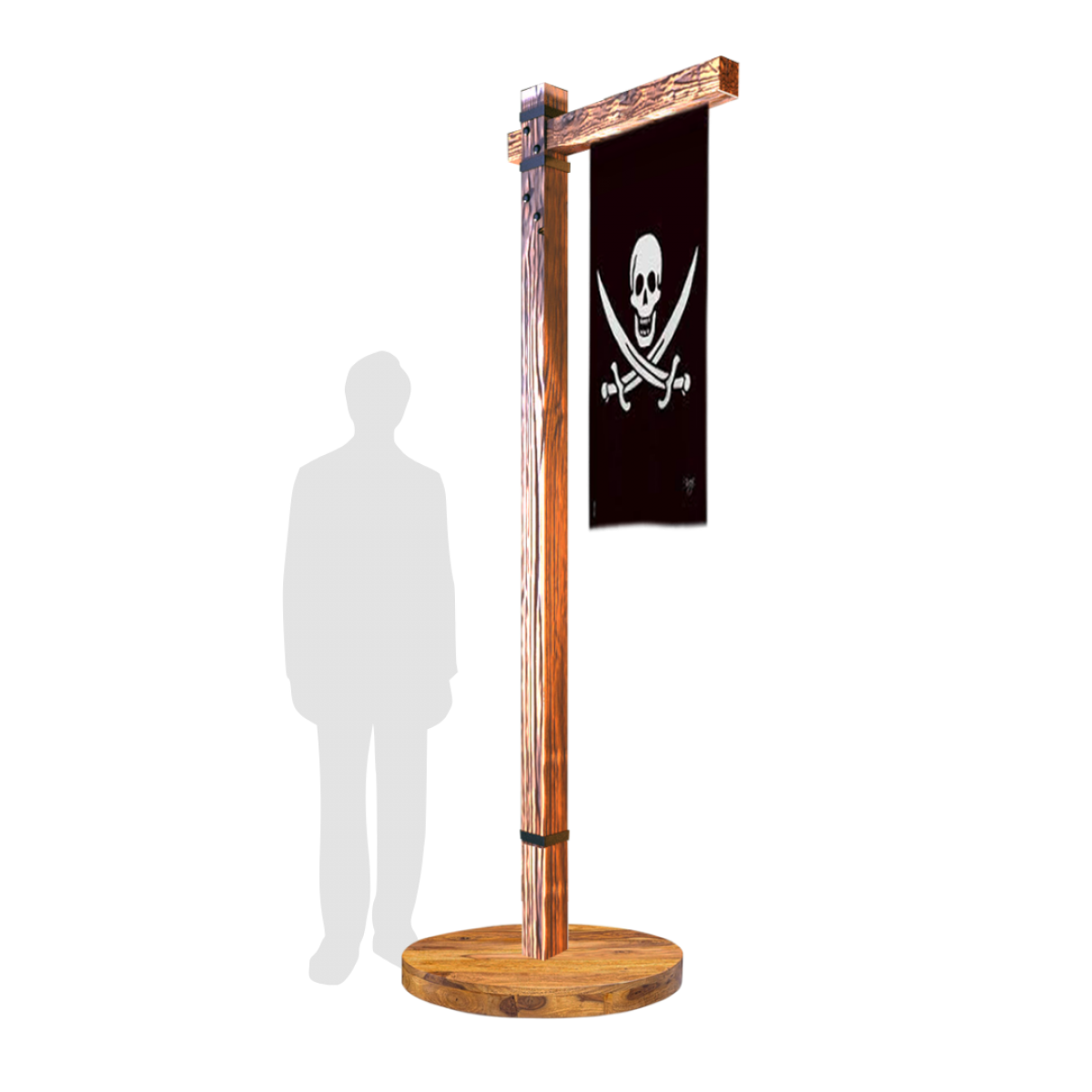 Wooden Pole with Flag - SG's Largest Flag and Pole Rental and Printing ...